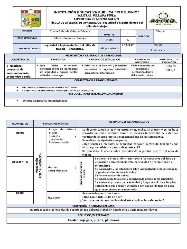 Sesion 3 Ept | PDF | Evaluación | Aprendizaje