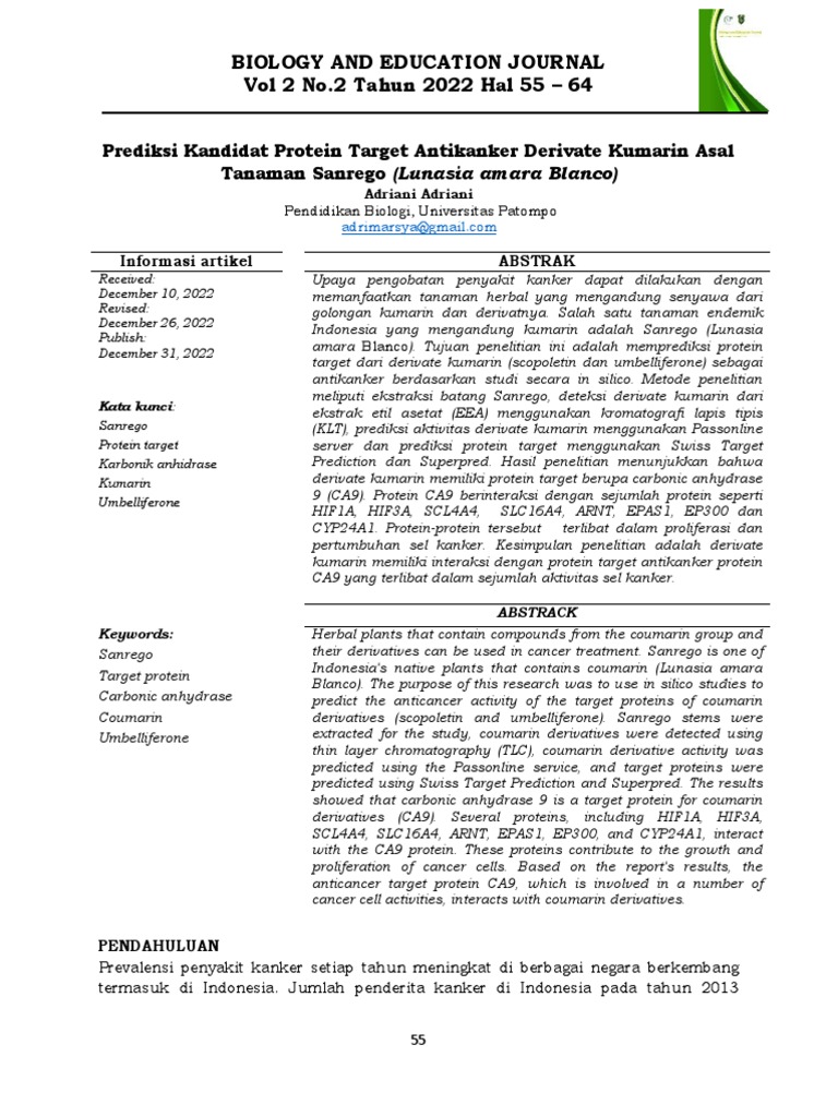 Derivat Kumarin Antikanker-Adriani | PDF