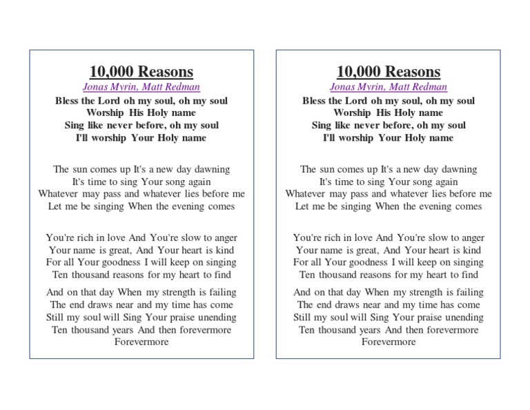 10 000 Reasons | PDF
