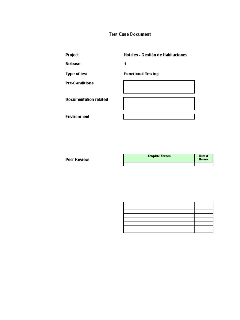 Hotel Testing Template Overview | PDF | Information Technology ...