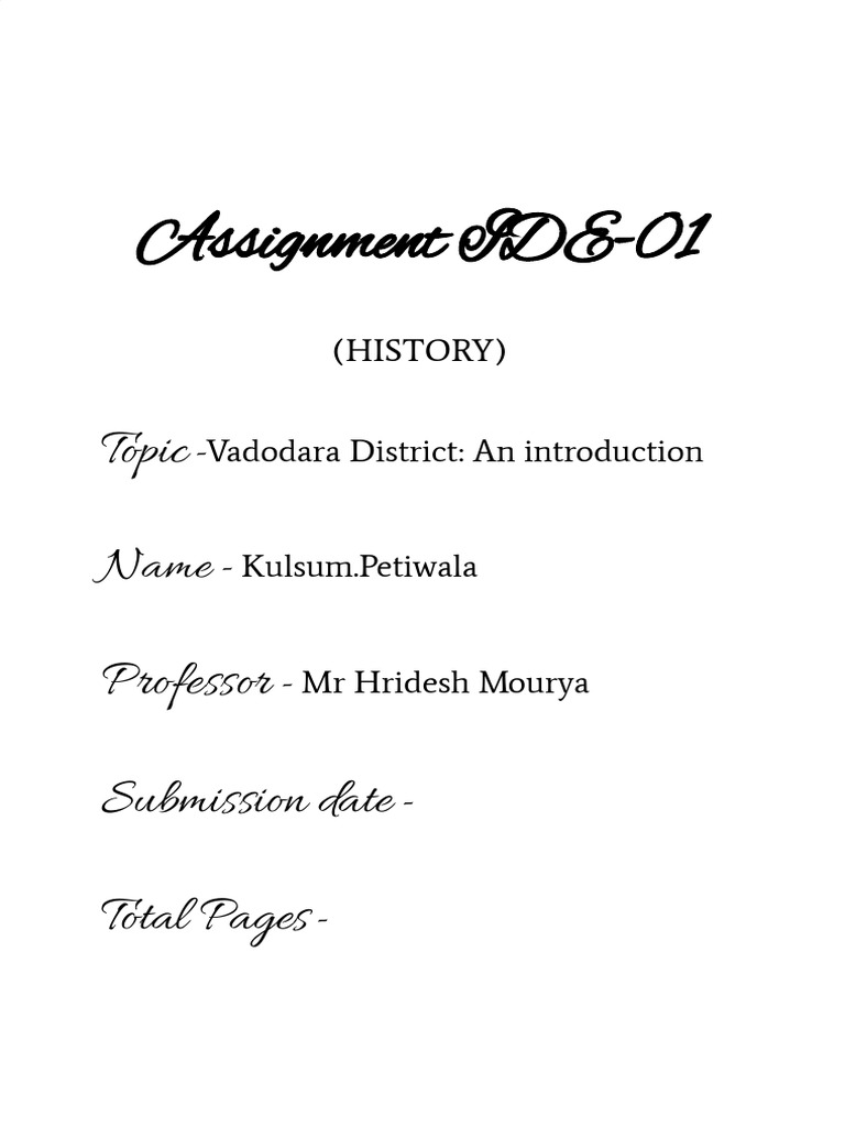 An Introduction to the History of Vadodara District, with a Focus on ...