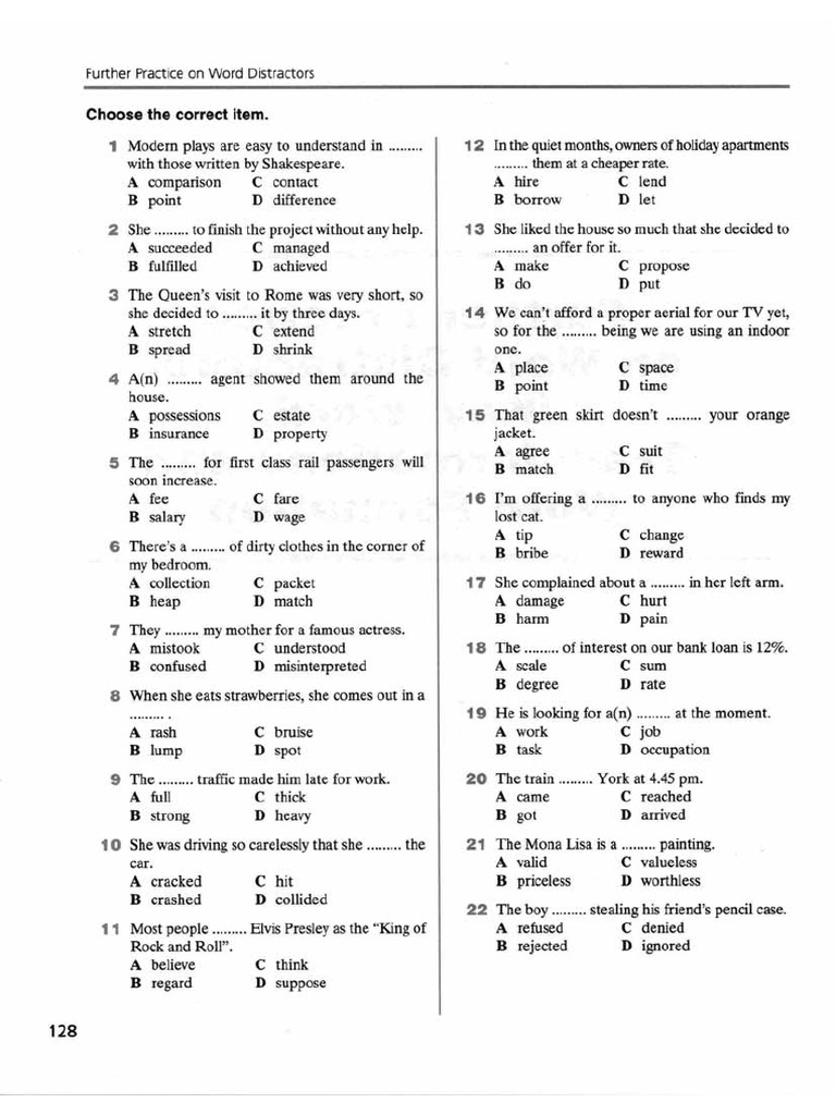 FCE Exercises PDF | PDF