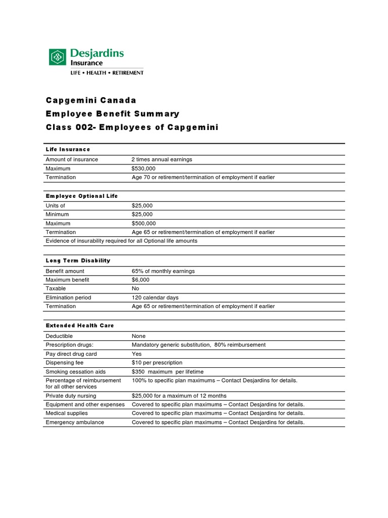 Desjardin Group Coverage Policy Document | PDF | Physical Therapy ...