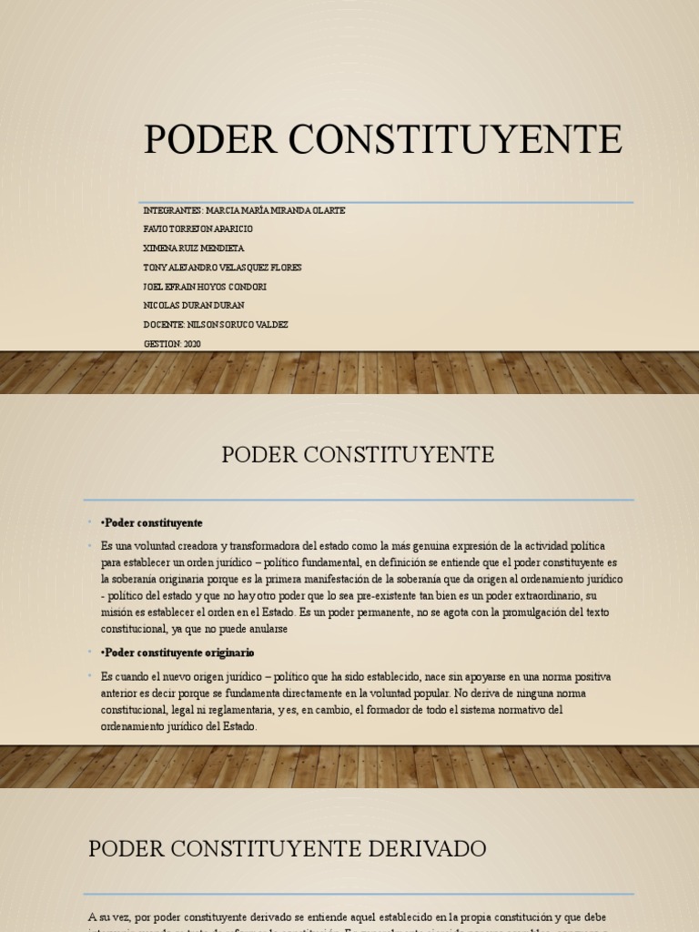 Tema 4 Poder Constituyente | PDF | Constitución | Estado (política)