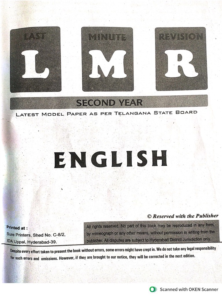 English LMR Inter 2nd Year | PDF
