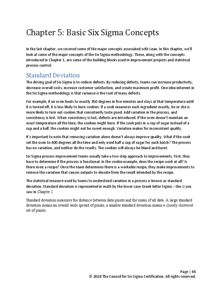 Basic Six Sigma Concepts | PDF | Standard Deviation | Six Sigma