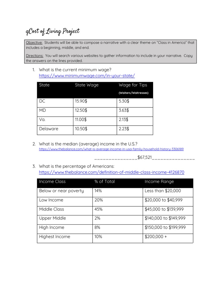 Cost of Living Project-1 | Download Free PDF | Cost Of Living | Poverty