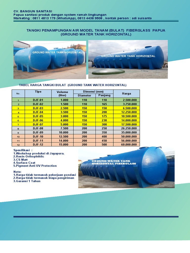 Katalog Tangki Air Bulat | PDF