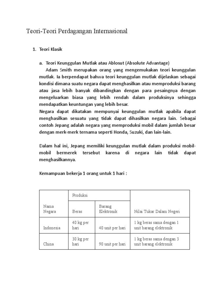 Teori Klasik (1) | PDF