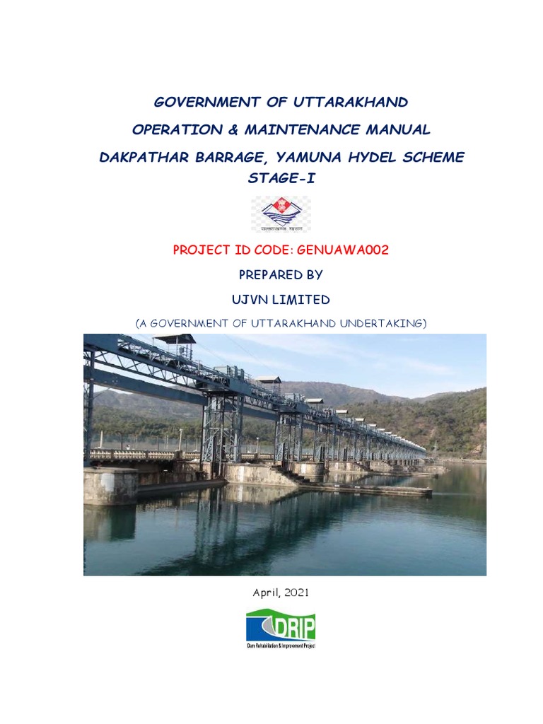 Dakpathar Barrage O&M Manual | PDF | Hydroelectricity | River