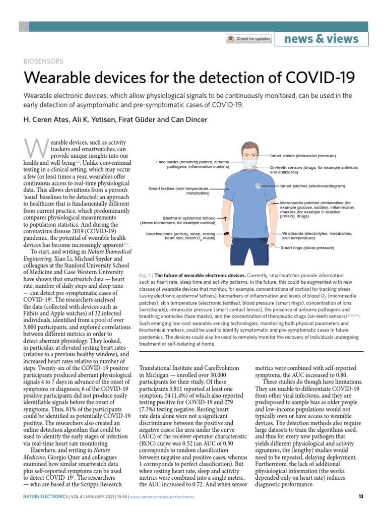Wearable Devices For The Detection of COVID-19: News & Views | PDF ...