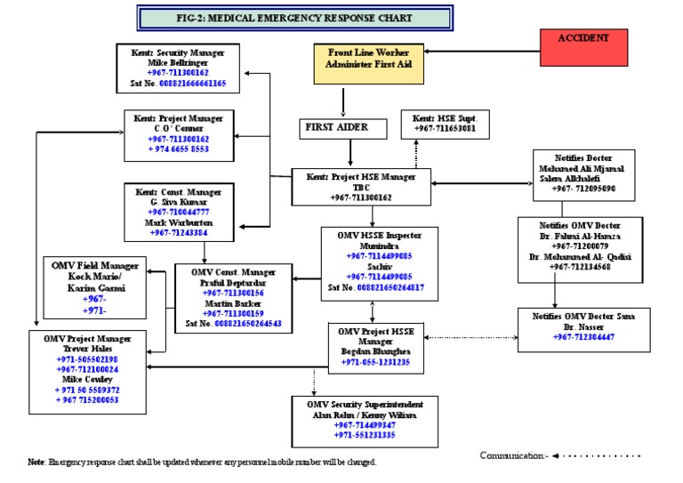 Medical Emergency RESPONSE CHART - Doc - 1 | PDF | Medical Emergencies ...