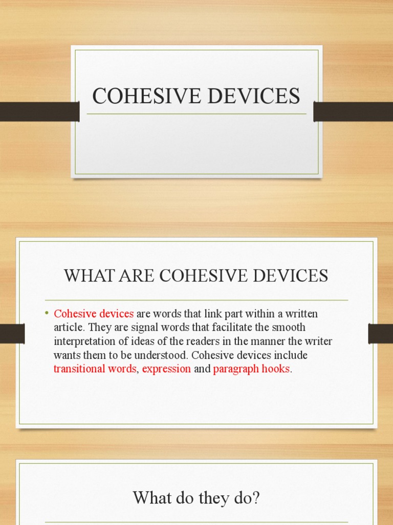 Cohesive Devices | PDF | Computers