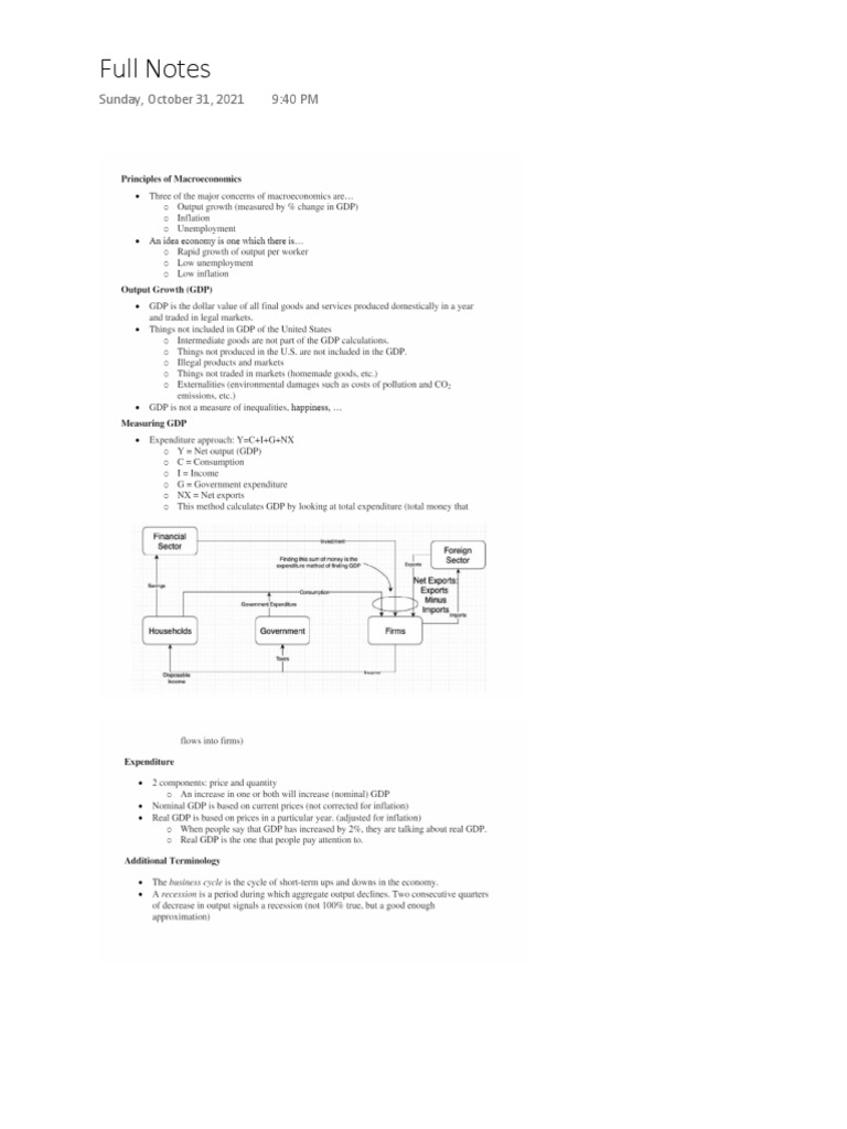 Econ Notes PDF | PDF