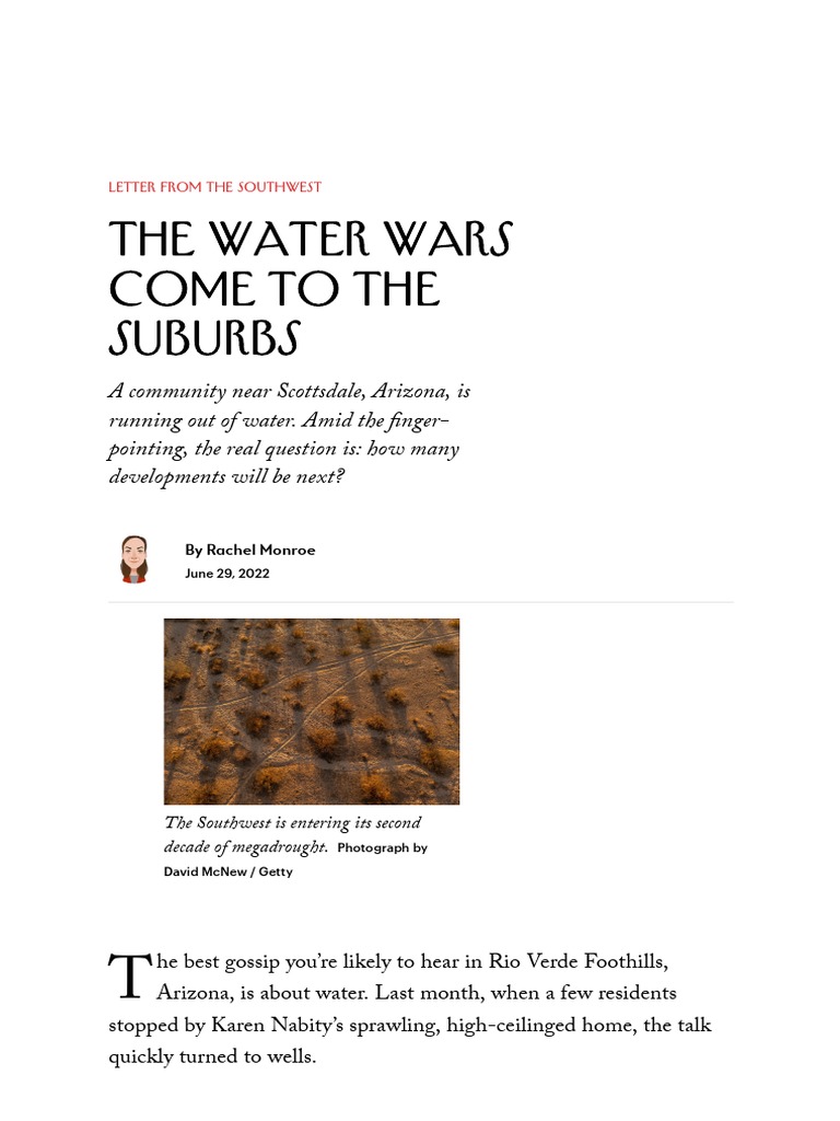 The Water Wars Come To The Suburbs - The New Yorker | PDF | Hydrology ...