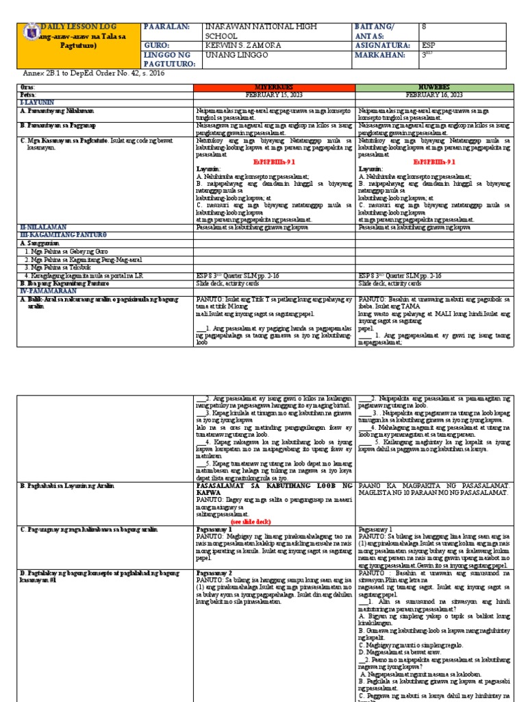 Esp DLL Feb.15-16, 2023 | PDF