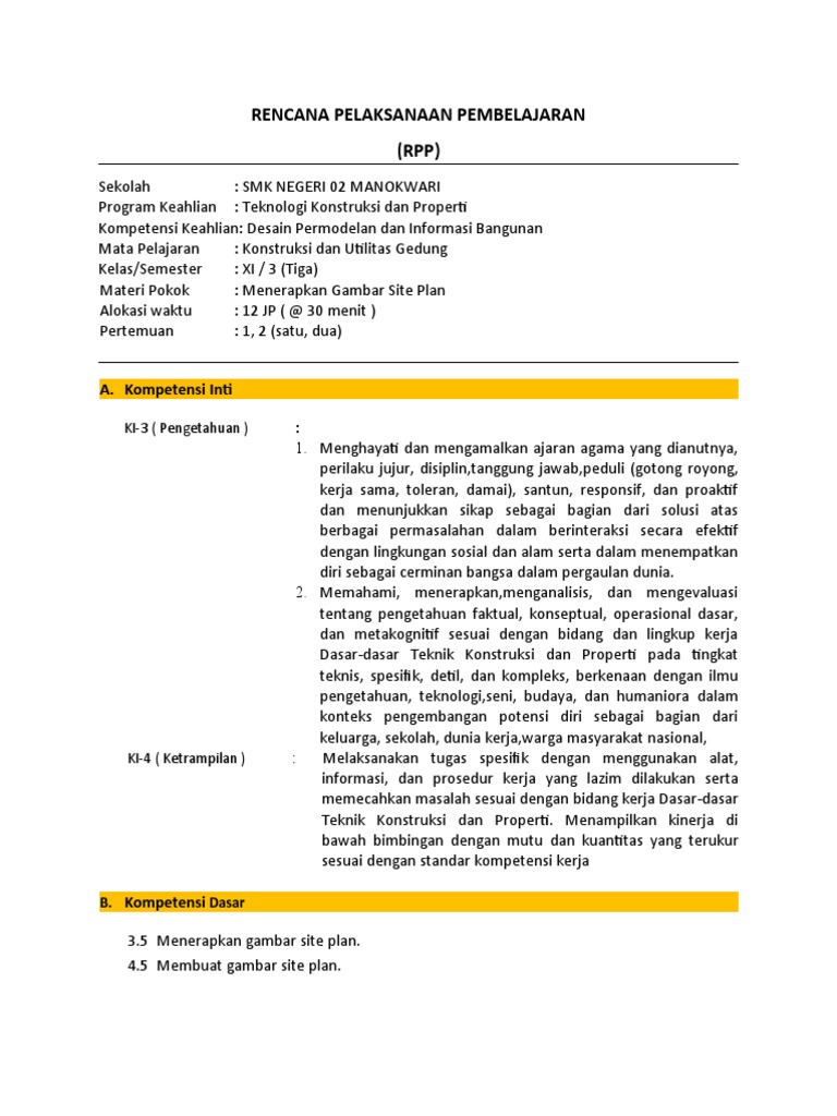 Rencana Pelaksanaan Pembelajaran | PDF