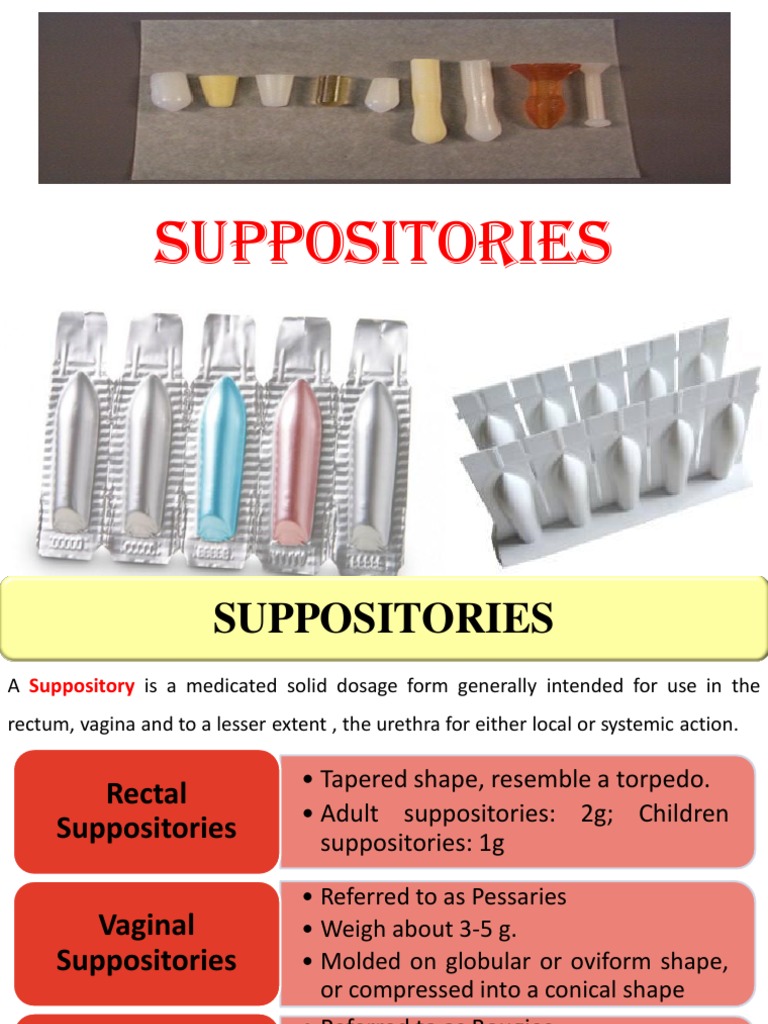 SUPPOSITORIES | PDF | Glycerol | Freezing