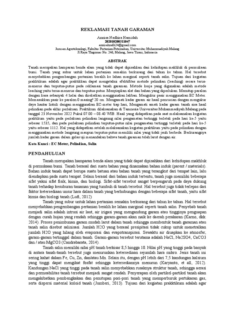 Bab 5 Reklamasi Tanah Garaman | PDF