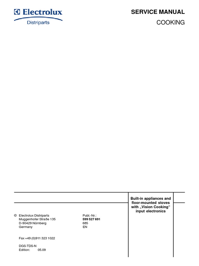 Electrolux Cooking Service Manual 1197292 | PDF | Oven | Home Appliance