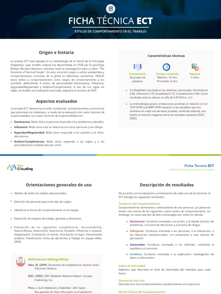 Ficha Técnica ECT | PDF | Comportamiento | Pensamiento