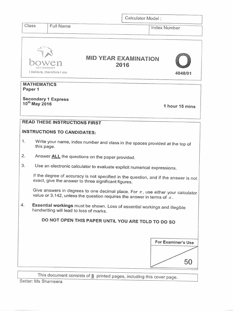 TP01 S1 Maths SA1 | PDF