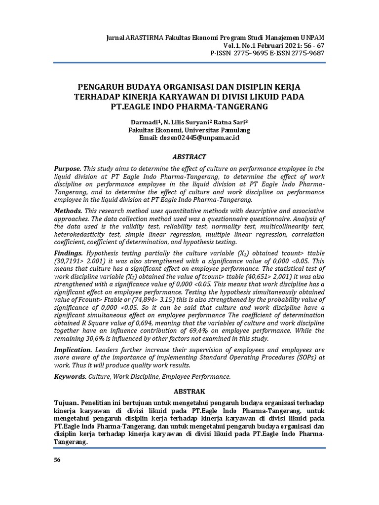 Garuda23316091 Pdf Pdf Errors And Residuals Coefficient Of