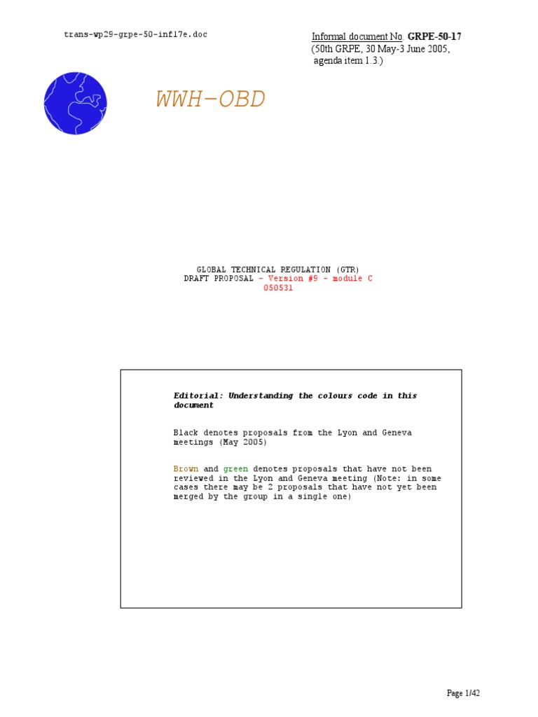 Trans Wp29 Grpe 50 Inf17e Wwh Obd Pdf Voltage System