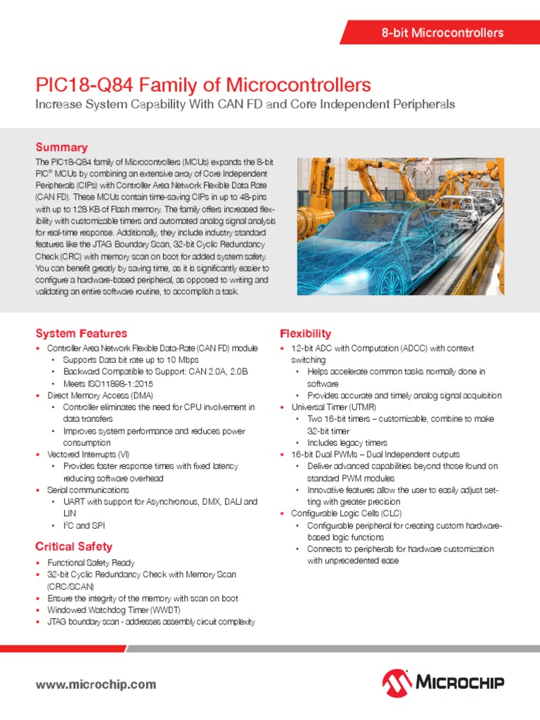 30010228a Pic18f27q84 | PDF | Microcontroller | Computer Data
