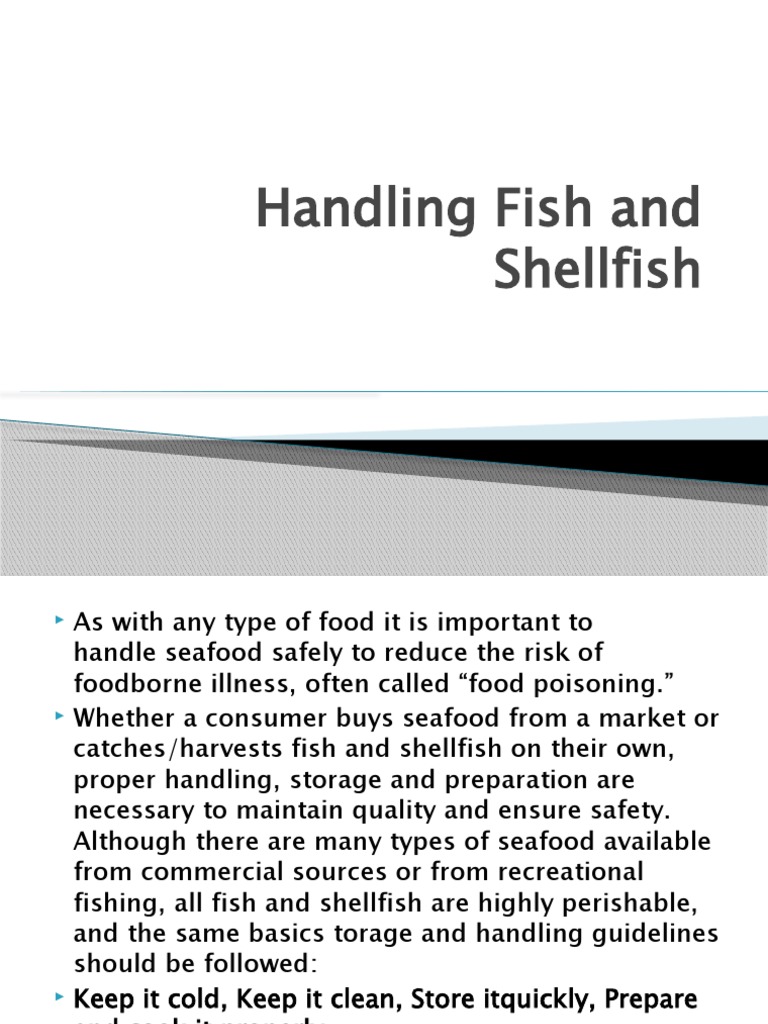 Handling Fish and Shell Fish | PDF