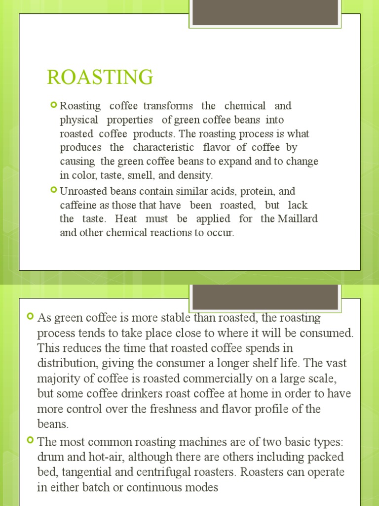 ROASTING | PDF | Coffee | Physical Sciences
