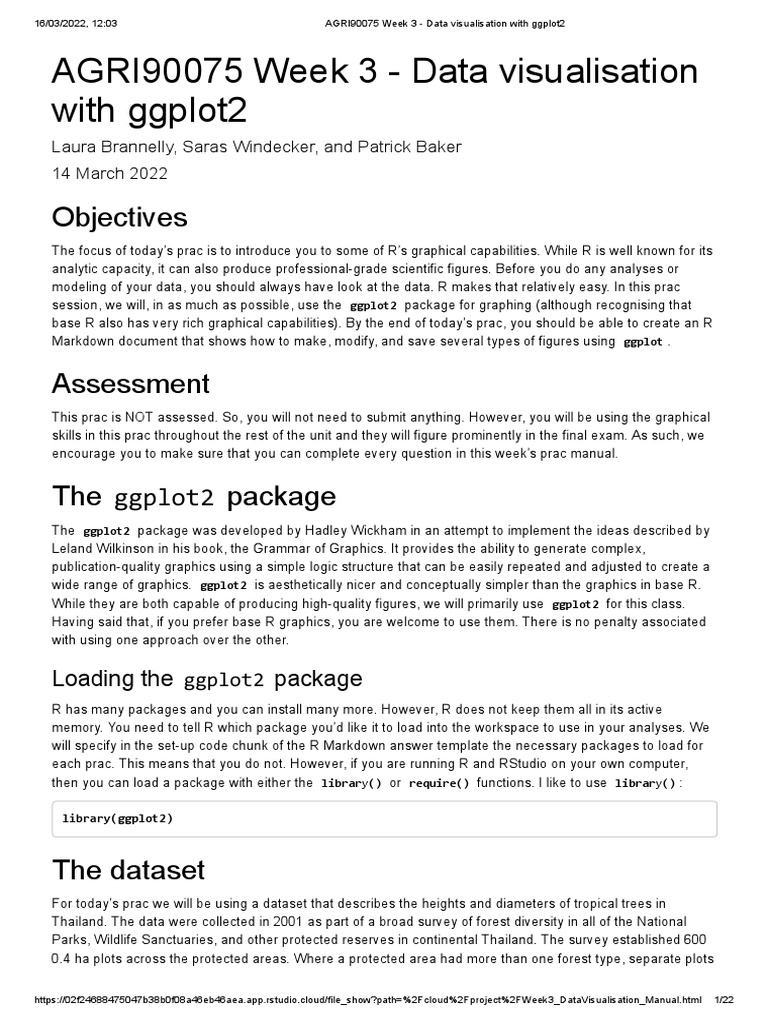 Data Visualisation With Ggplot2 PDF | PDF | Data | Mean Data Visualisation With Ggplot2 PDF | PDF | Data | Mean