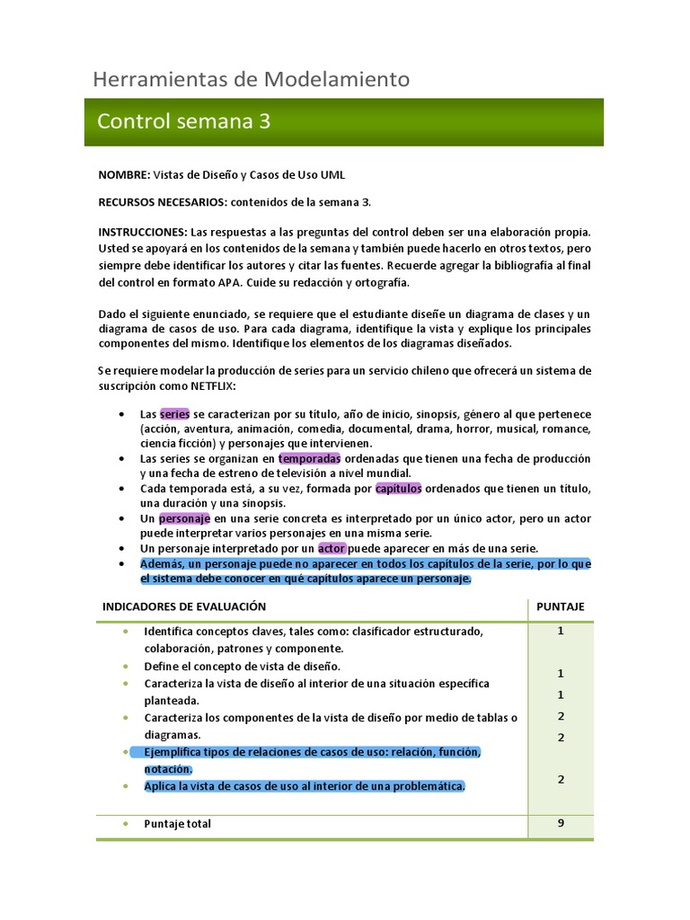 Control Semana 3 V2 | PDF | Caso de uso | Diseño