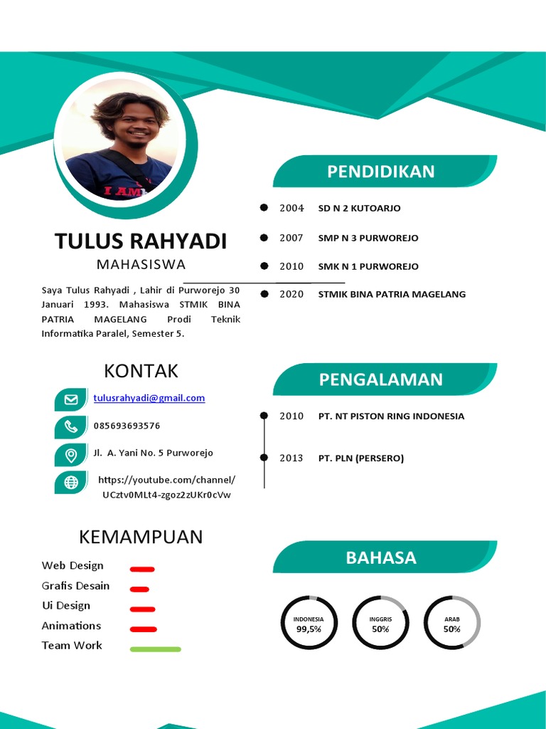 Format CV Kosong Word Bahasa Indonesia | PDF
