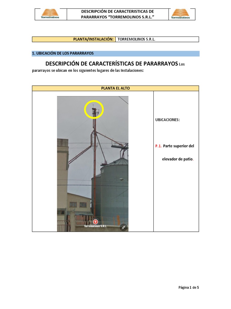Documento de Descripción de Pararrayos y Mantenimiento. | PDF | Equipo ...