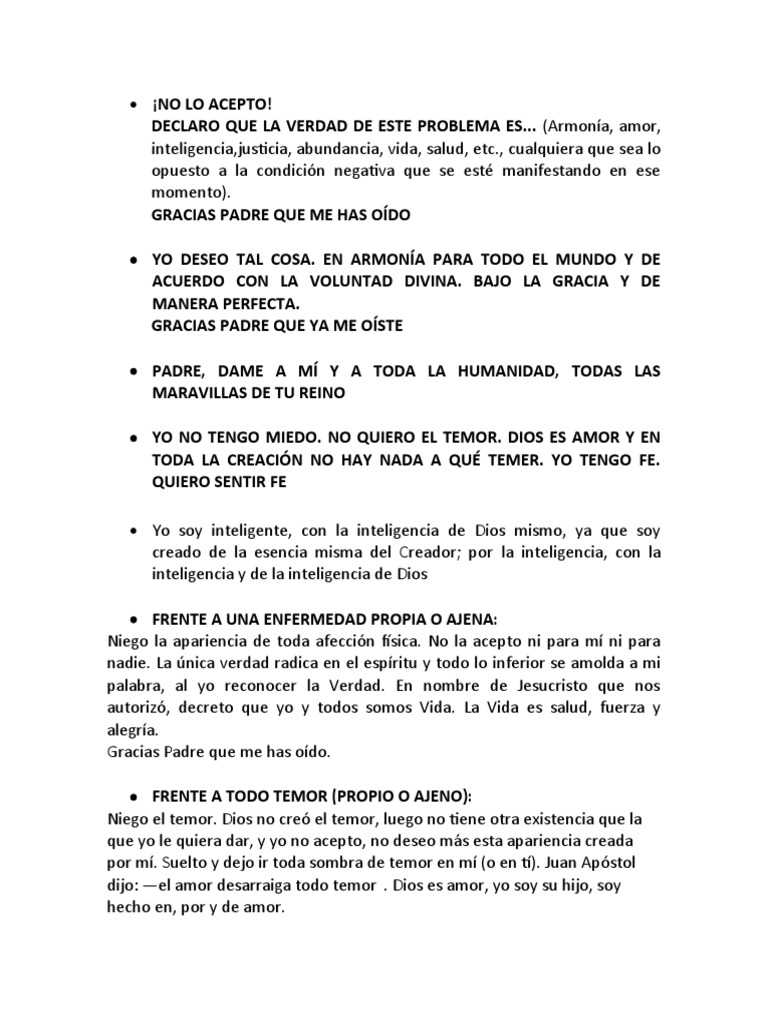 Oraciones Conny Mendez | PDF | Dios | Amor