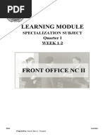 Sequence of Front Office Service | PDF