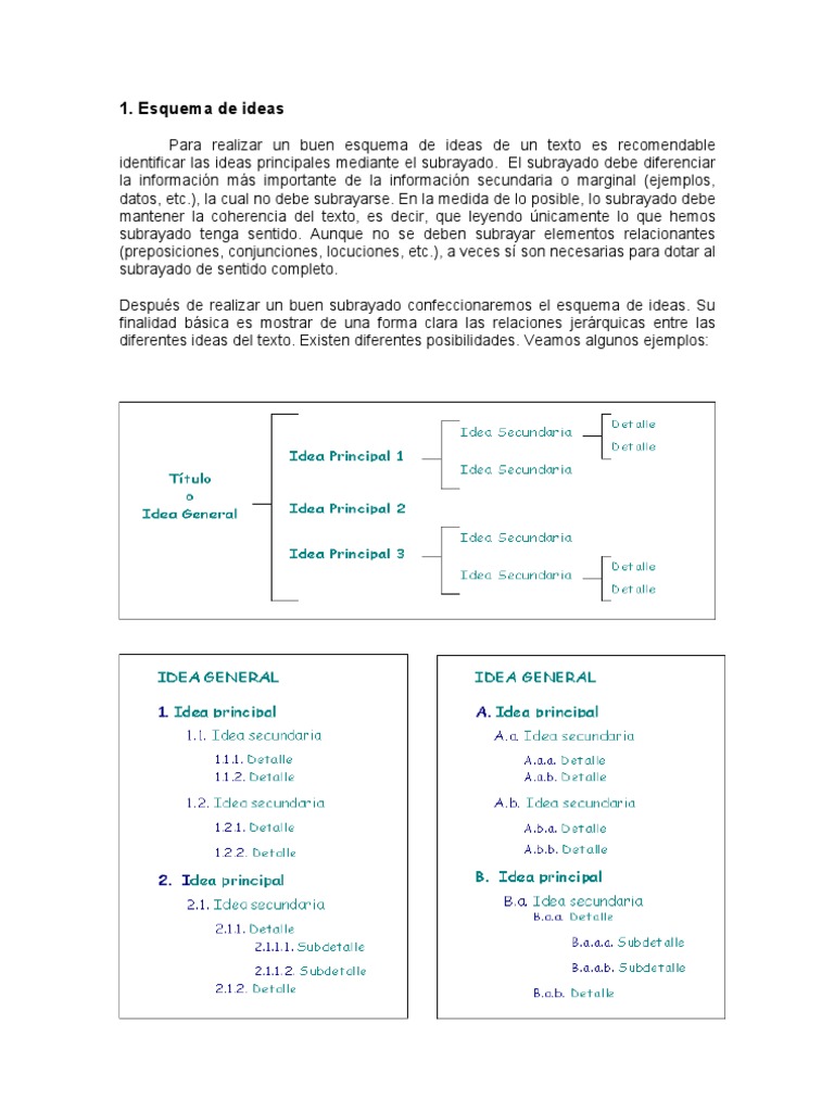 Esquema-Resumen-Tema de Un Texto | PDF | Información | Palabra