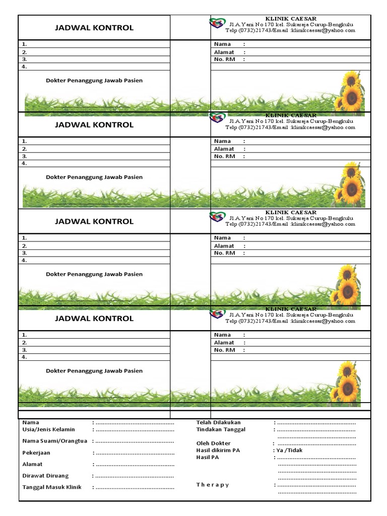 Kartu Kontrol BPJS | PDF