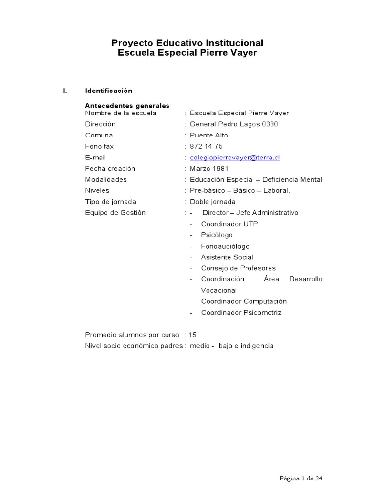 Proyecto Educativo 10480 | PDF | Evaluación | Enseñando