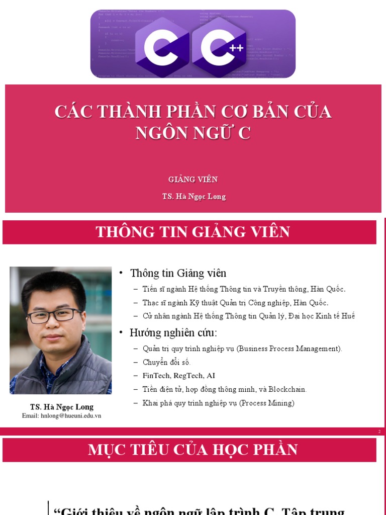 Chương 1 - Thanh Phan Co Ban Cua Ngon Ngu C (8t) PDF | PDF