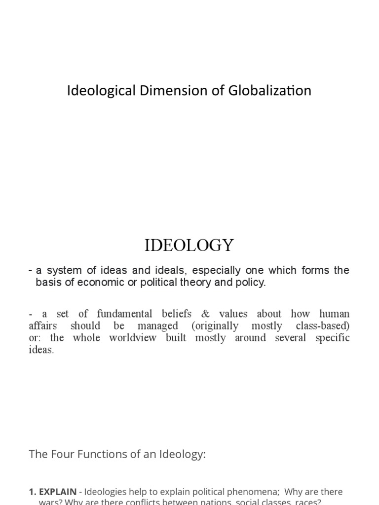 Module 2 - TCW - Ideological Dimension of Globalization-1 | PDF ...