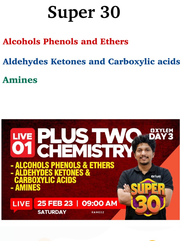 Super 30 Class 12 PDF | PDF | Amine | Aldehyde
