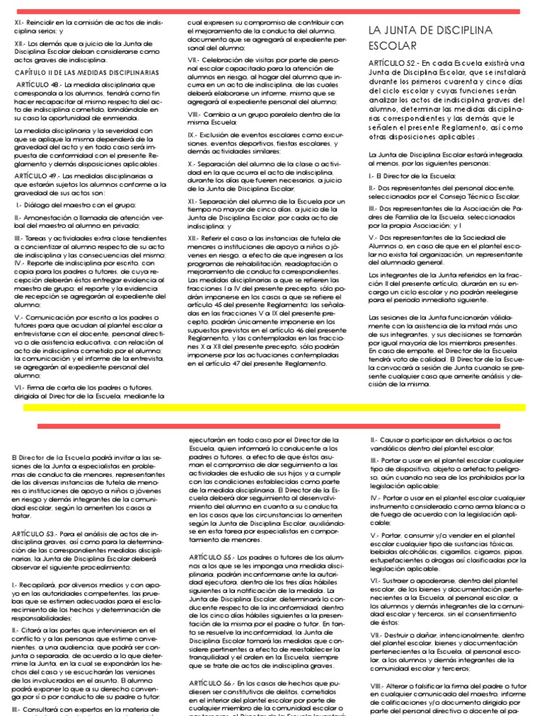 Junta de Disciplina Escolar | Descargar gratis PDF | Disciplinas ...