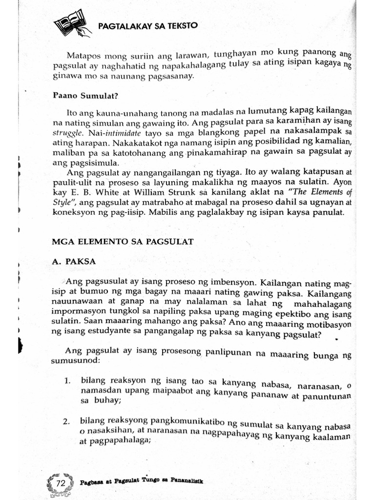 Group5- Mga Elemento ng Pagsulat | PDF