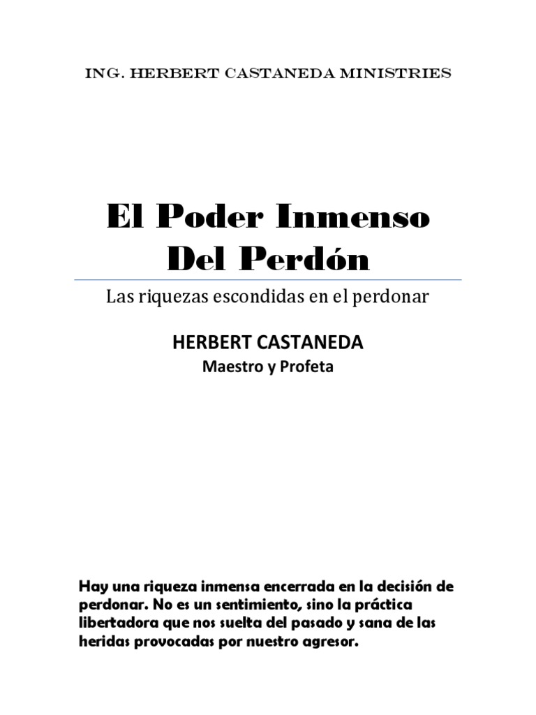 El Poder Inmenso Del Perdon PDF | PDF | Perdón | Saulo