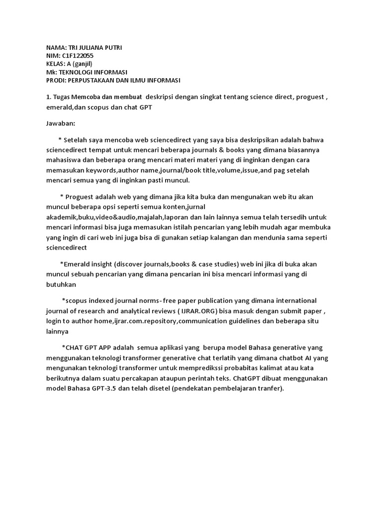 Tri Juliana Putri C1F122055 PDF | PDF