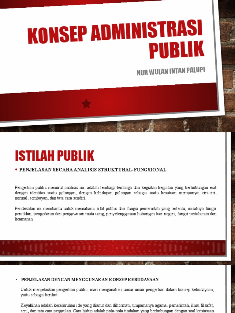 Konsep Administrasi Publik | PDF