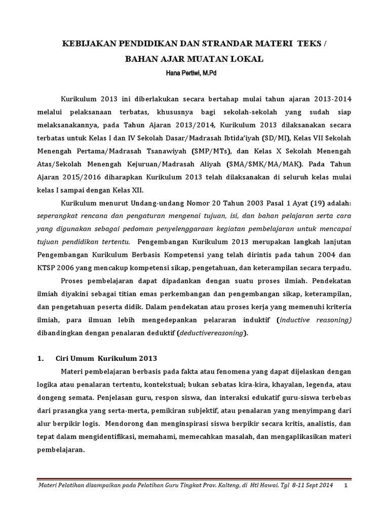 MATERI PLTH Mulok | PDF