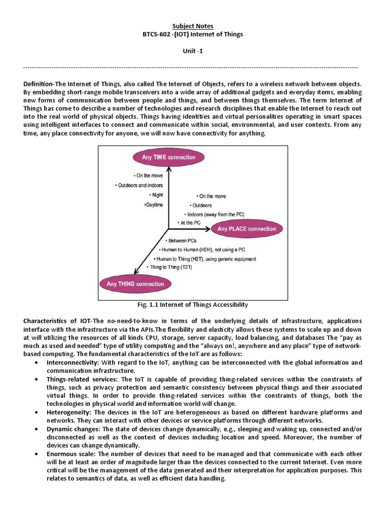 BTCS-602 - (IOT) Internet of Things Notes | PDF | Internet Of Things ...